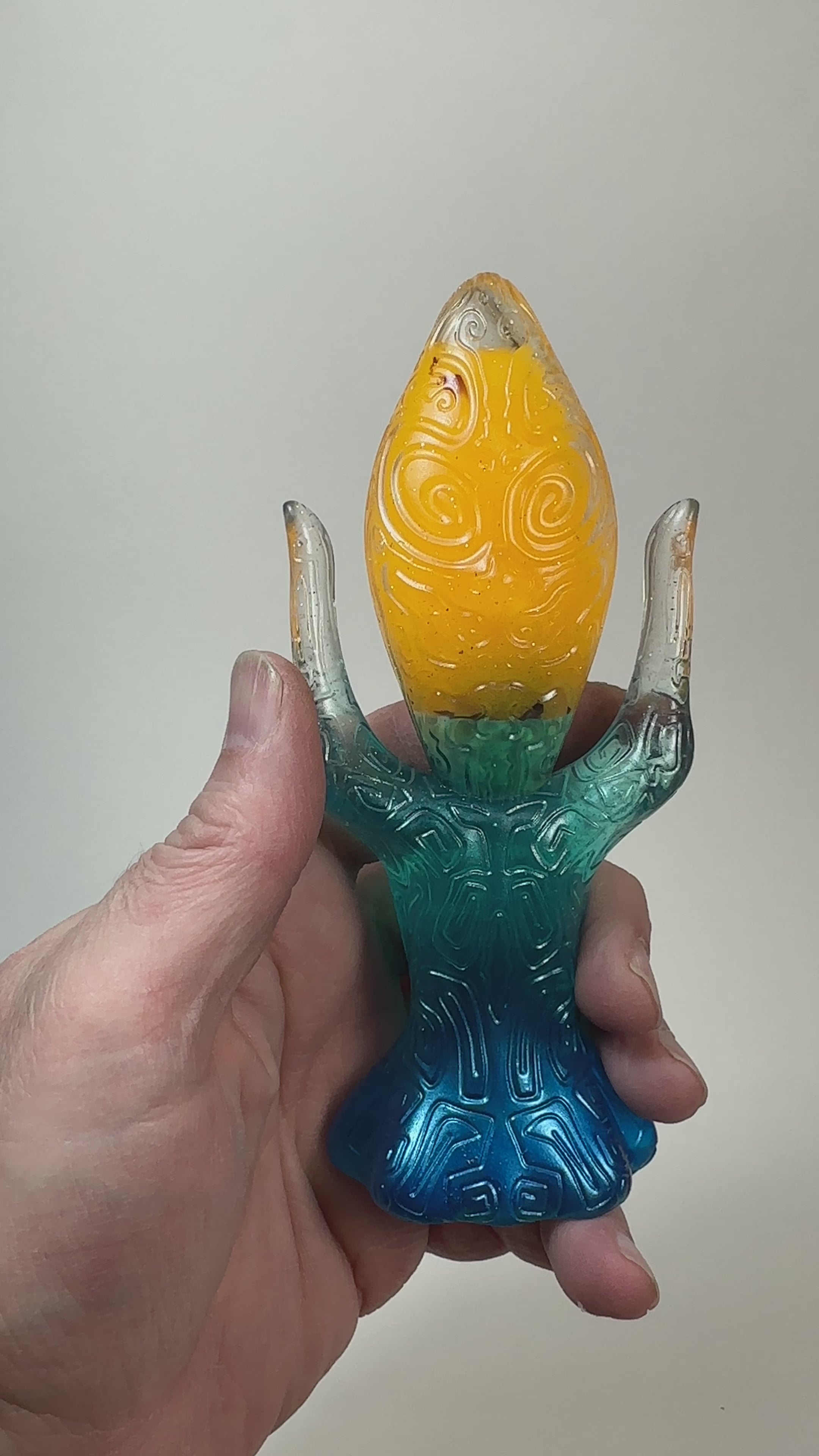 Electric Ghost: Liquid Core Orange/Blue (glow in the dark) – Zimot